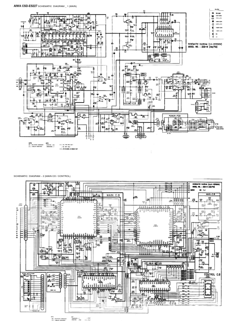 Aiwa CSD Es227 Schematic Diagram | PDF