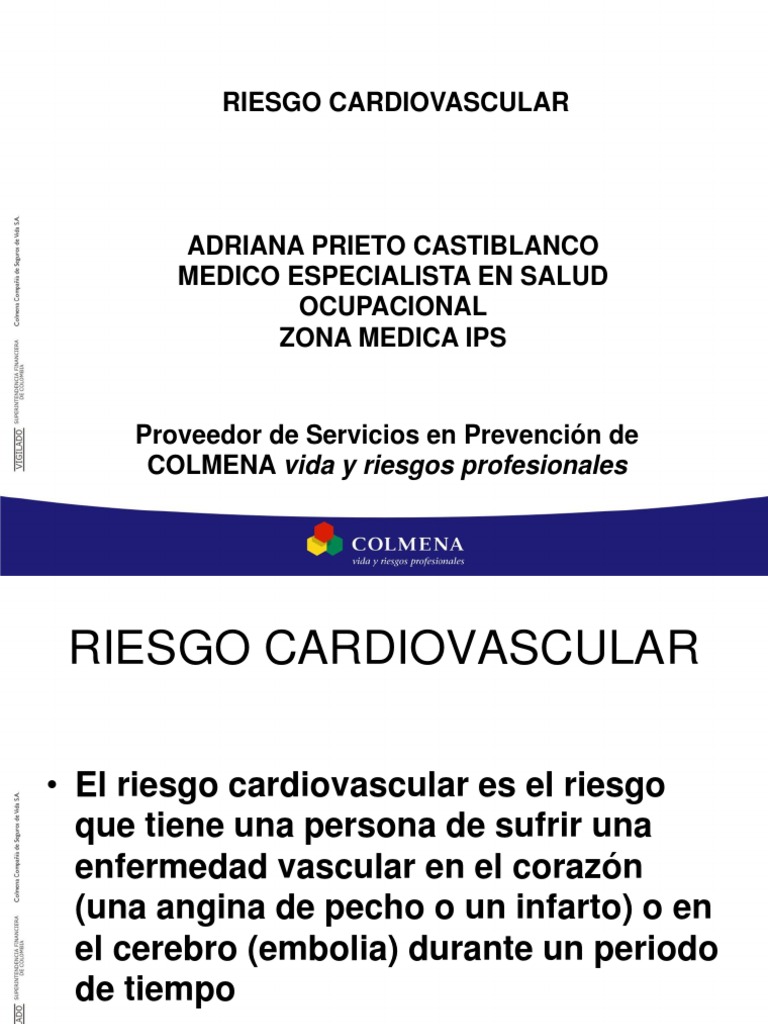 Charla Riesgo Cardiovascular | PDF | Hipertensión | Obesidad