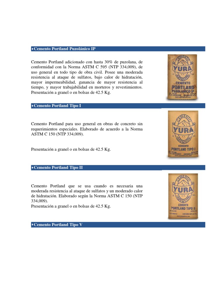 Cemento Portland Puzolánico IP | PDF | Cemento | Hormigón