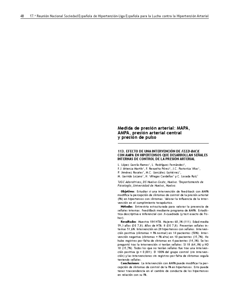 Hta Mapa Ampa PDF | Descargar gratis PDF | Hipertensión | Medicina