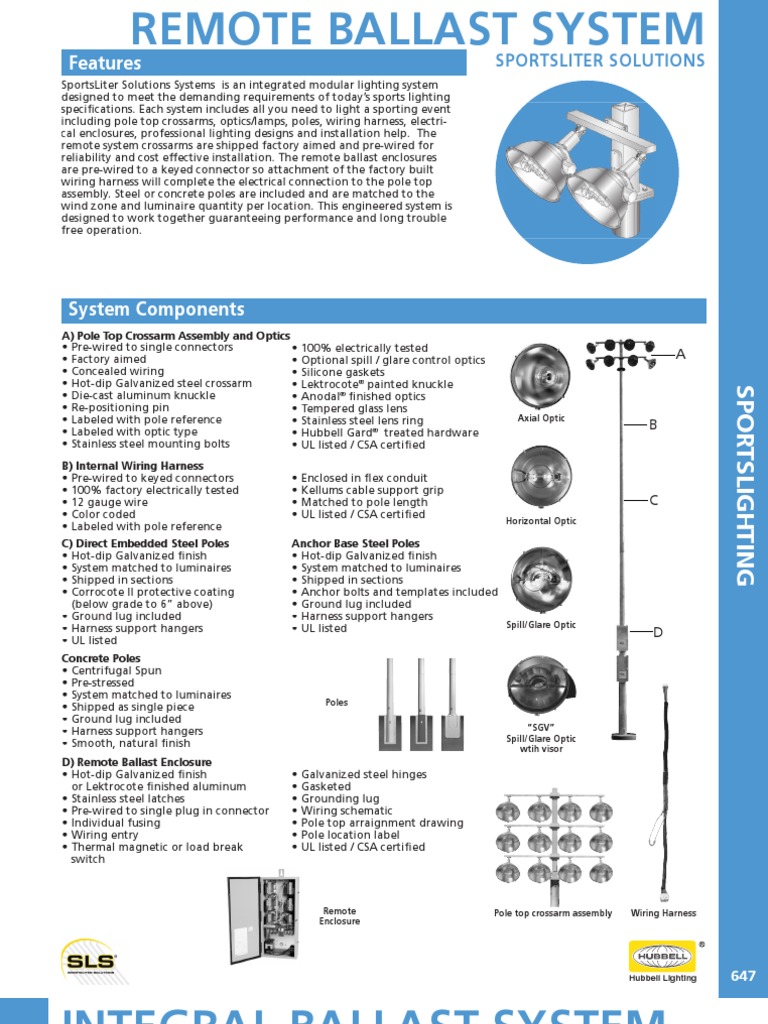 Sls Remote Ballast System | Download Free PDF | Electrical Connector ...
