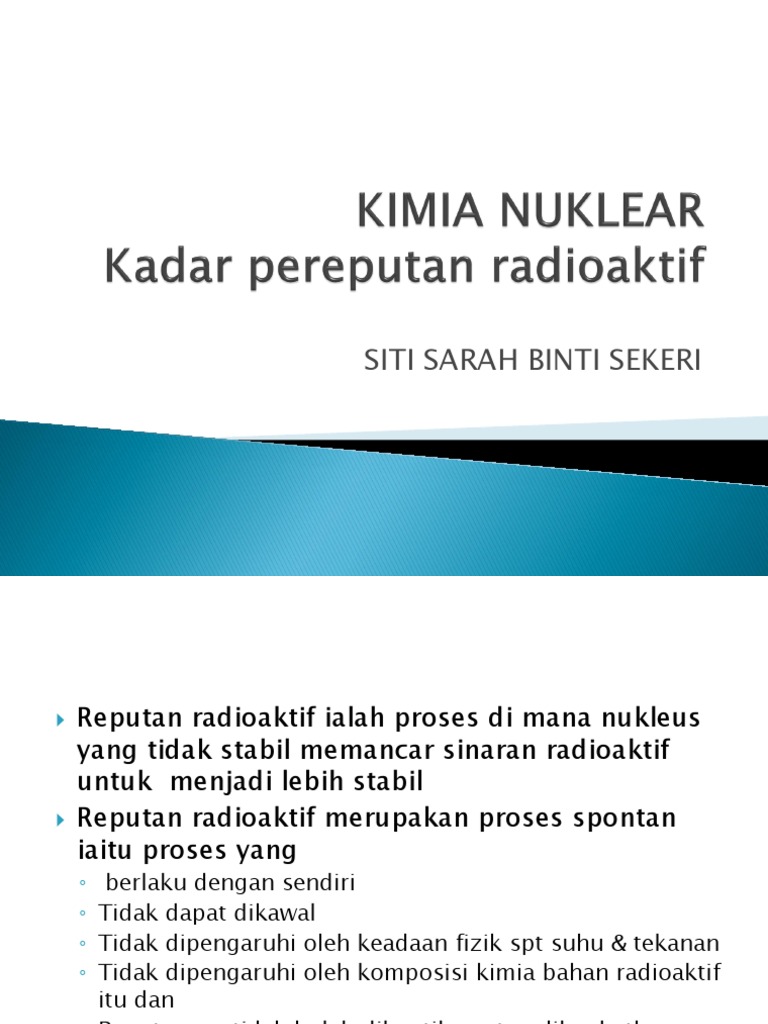 Kadar Pereputan Setengah Hayat | PDF