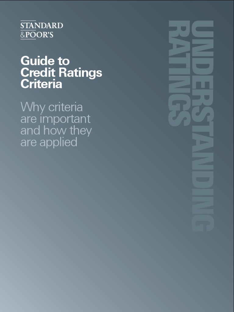 Guide To Credit Ratings Criteria | PDF | Standard & Poor's | Credit Risk