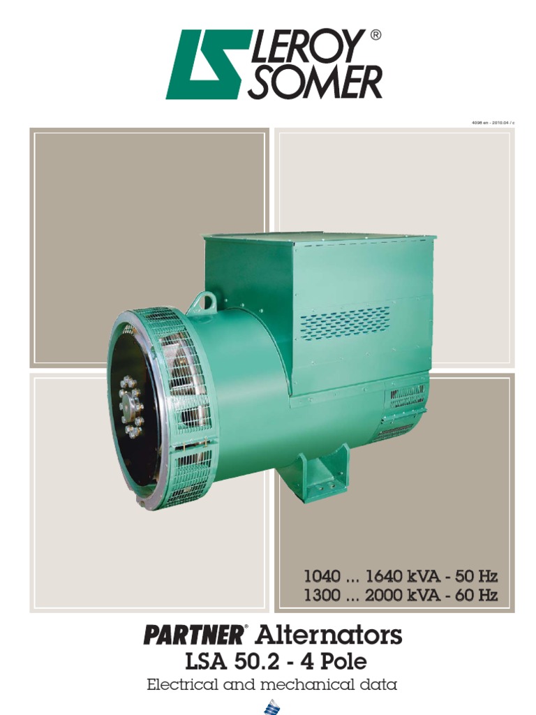 Leroy Somer LSA 50.2 From Macfarlane Generators PDF | PDF | Mains Electricity | Power (Physics)