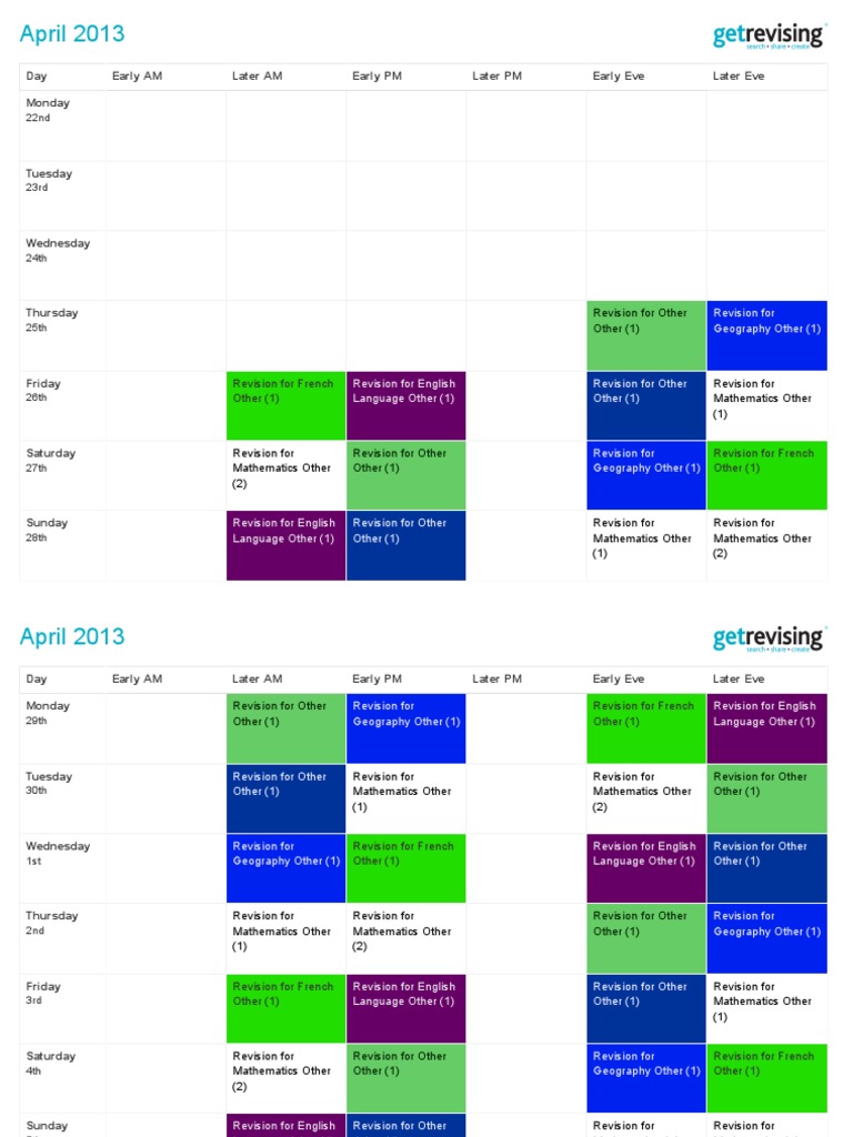 Timetable For Dominic Standing | PDF | Warfare Of The Industrial Era ...