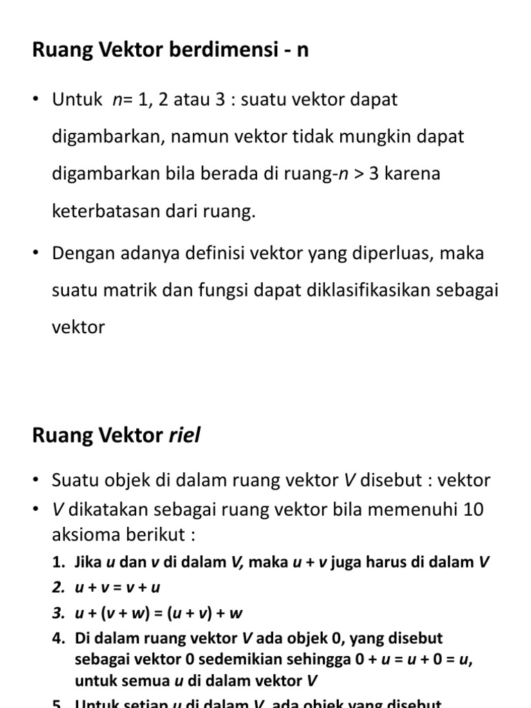 Ruang Vektor | PDF