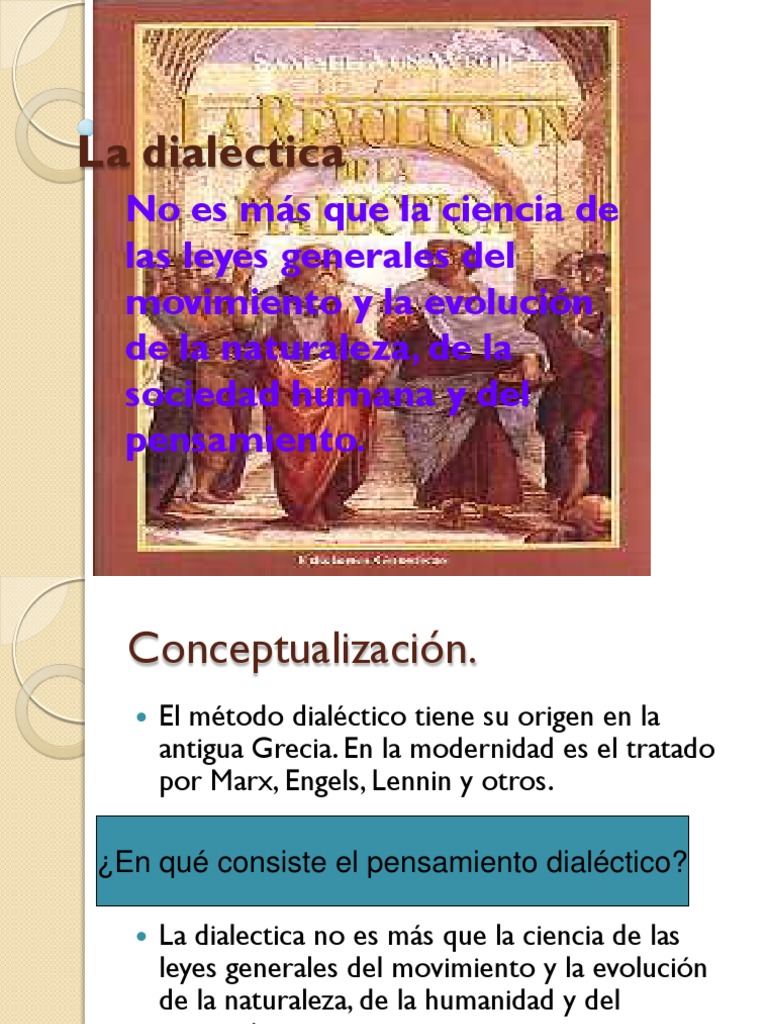 La Dialectica y Sus Características | PDF