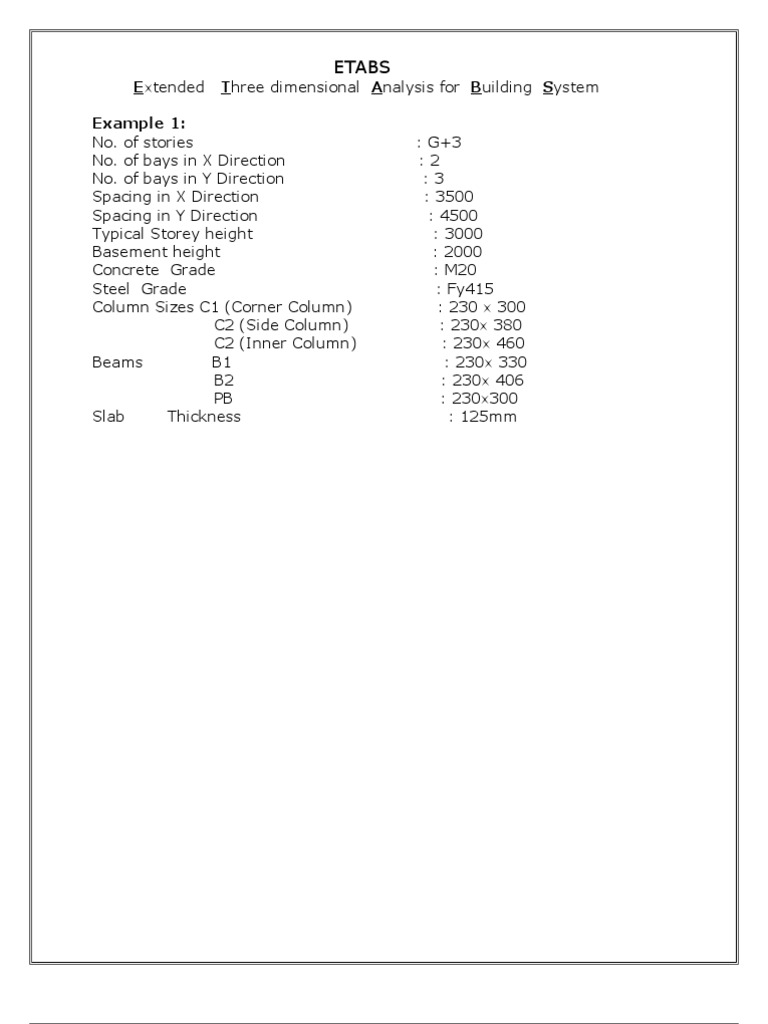 ETABS Example-R | PDF | Beam (Structure) | Column