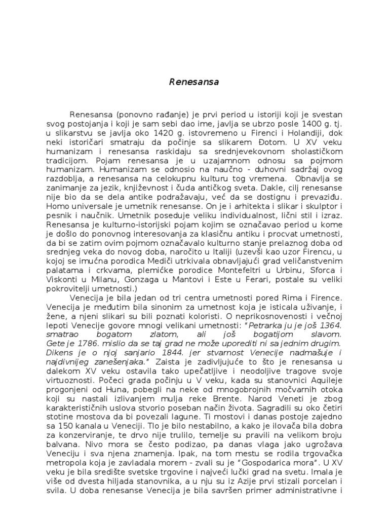 Renesansa | PDF