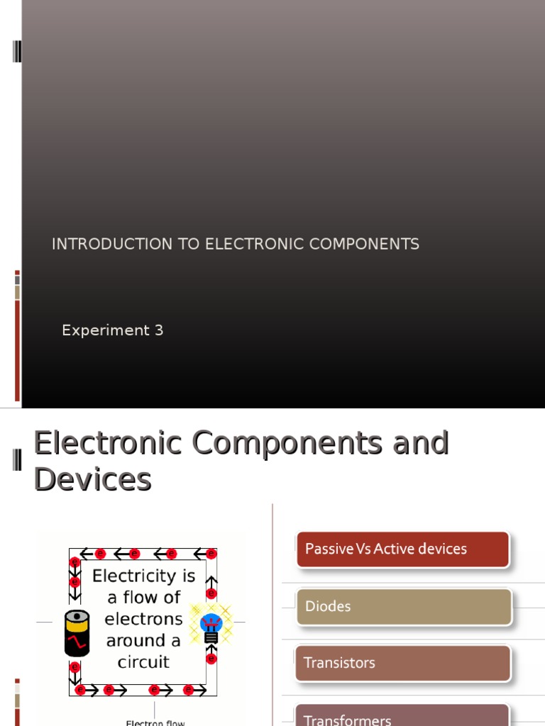 Introduction To Electronic Components | PDF | P–N Junction | Diode