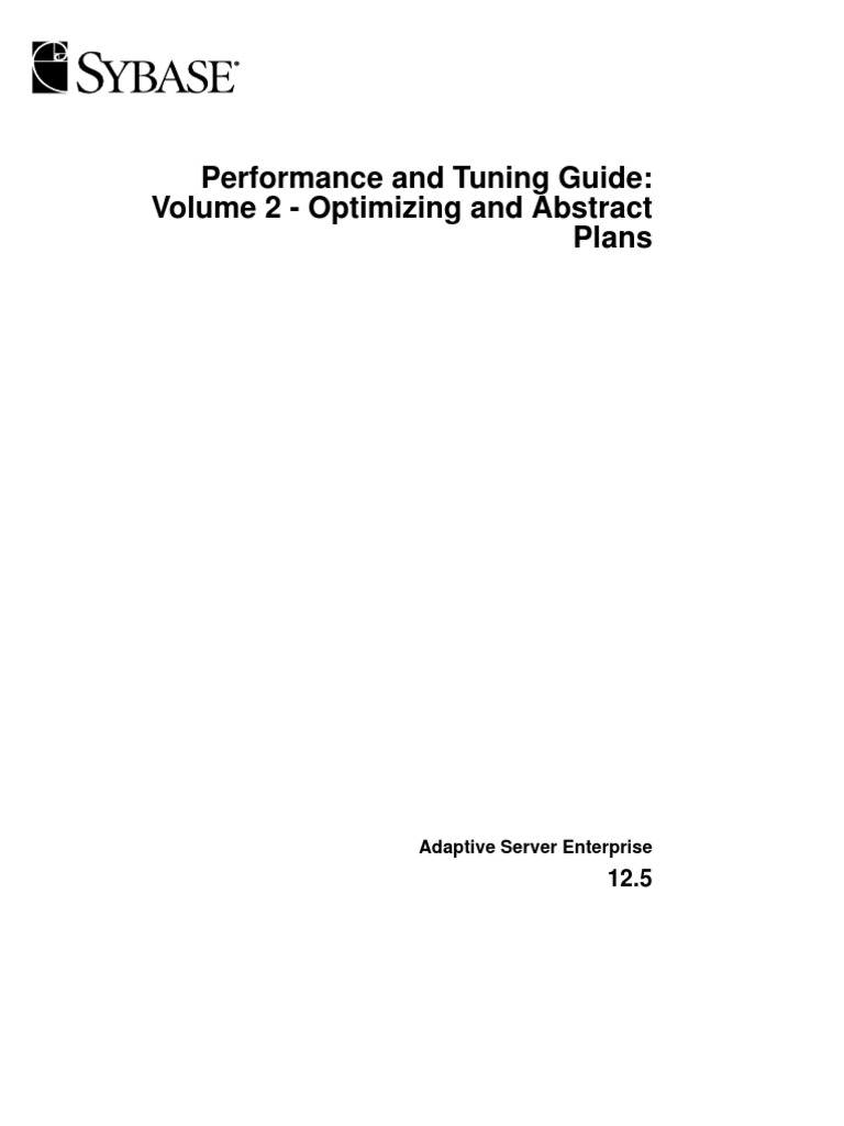 Sybase Performance And Tuning Guide Vol2 Pdf Database Index Parallel Computing 