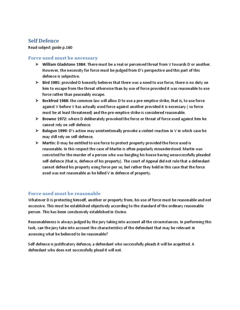 Pre-emptive Strike in Self Defence | PDF