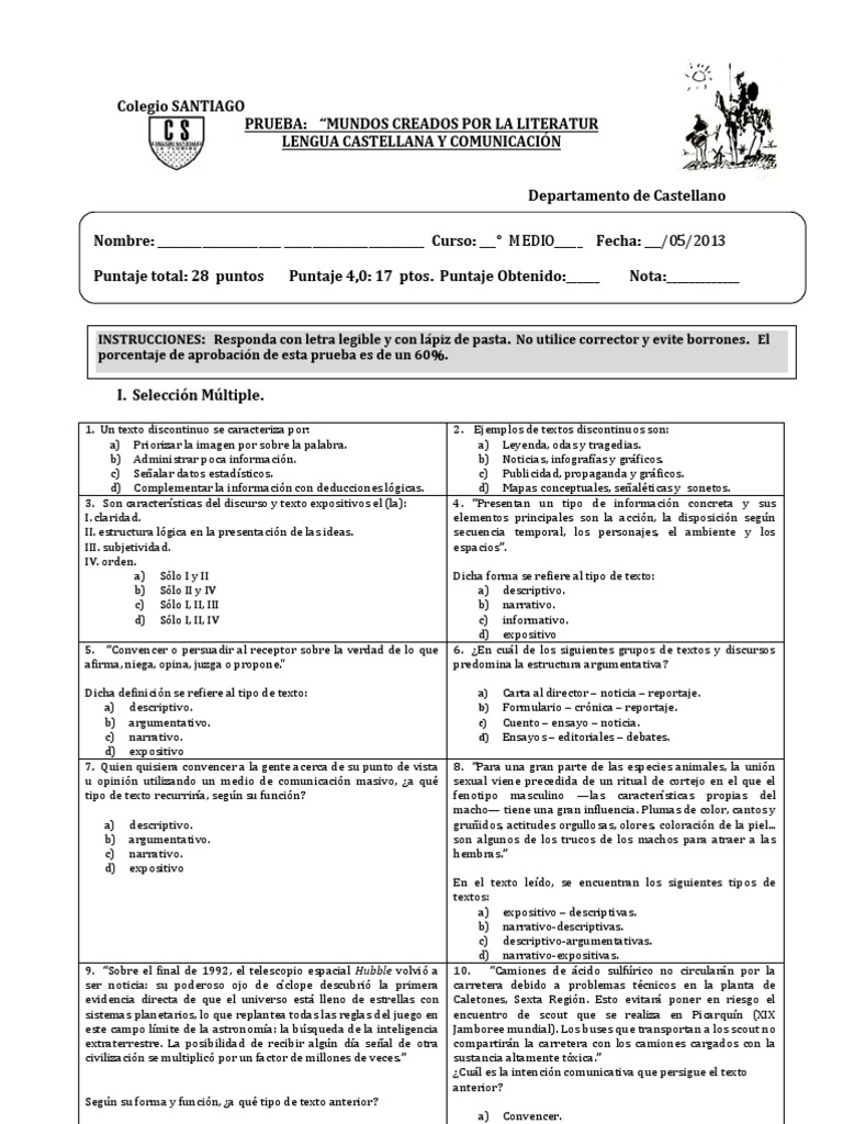 Evaluación de Tipos de Textos en ICFES | PDF | Science | Ciencia filosófica