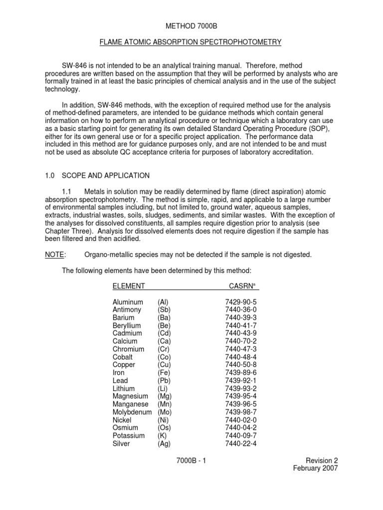 EPA Method 7000B | PDF