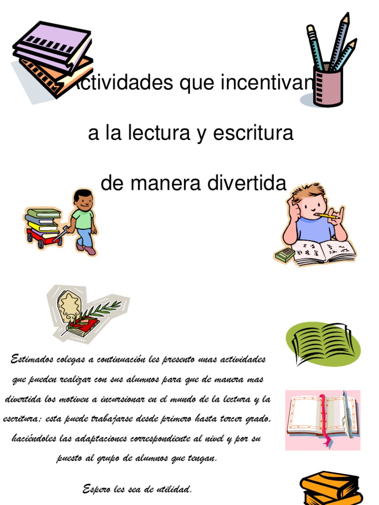 Actividades Ludicas Para Fomentar La Lectura Y Escritura Cuaderno