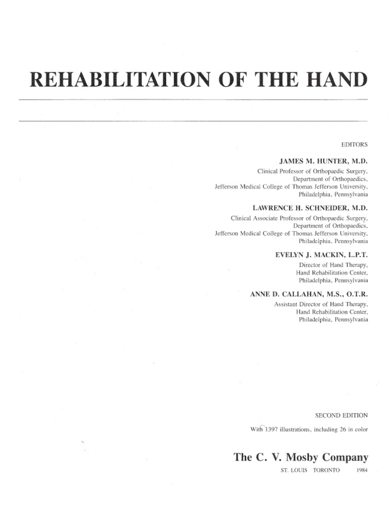 Rehabilitation of The Hand - HUNTER 005 | PDF