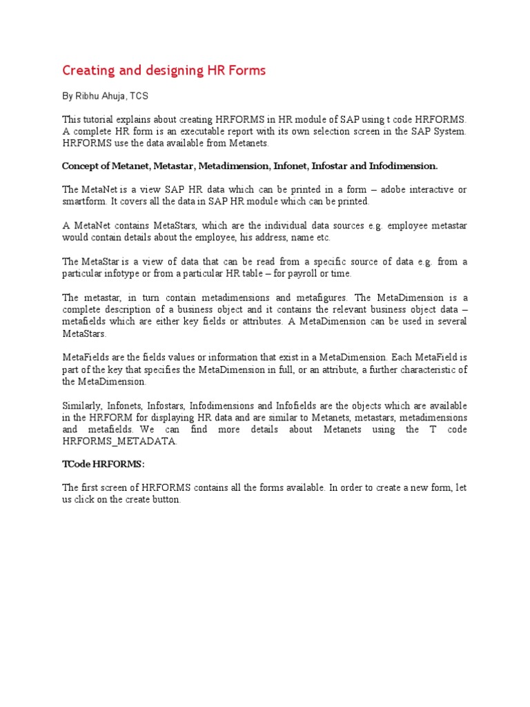 Creating and Designing HR Forms | PDF | Computer Engineering | Software ...