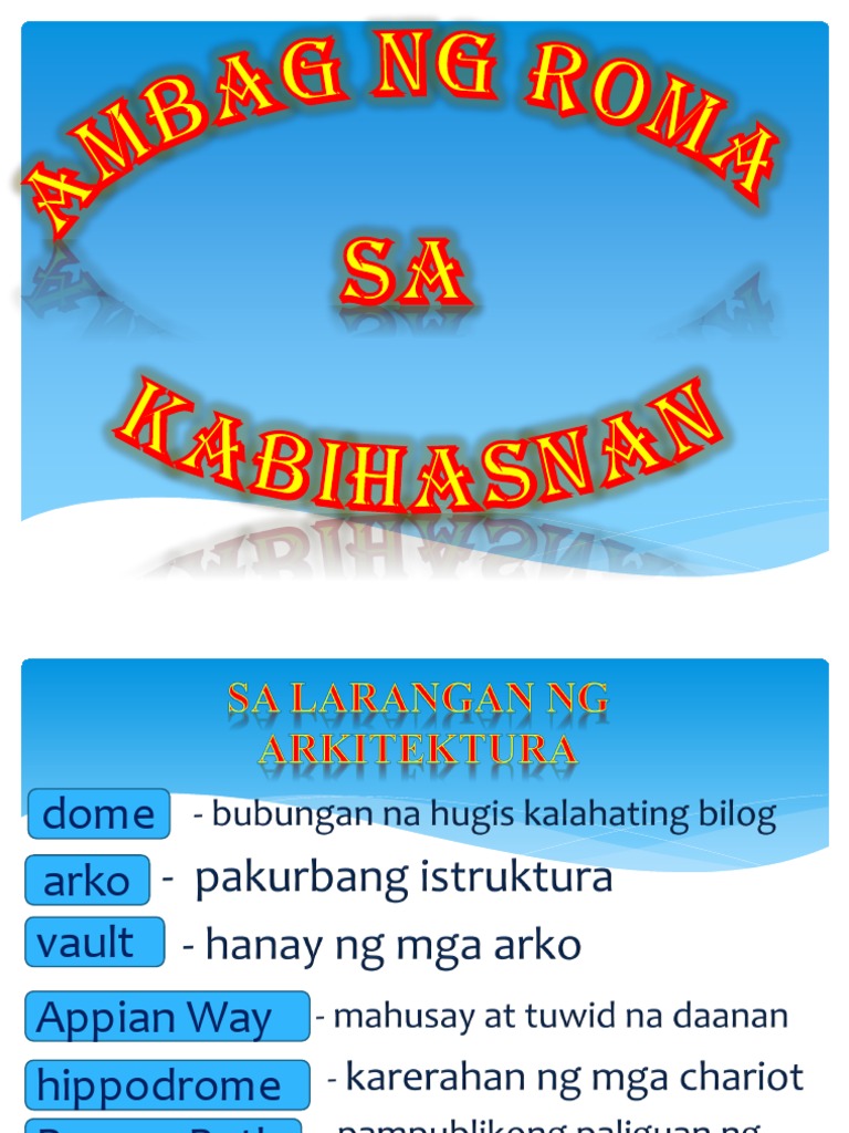 Ambag NG Roma | PDF