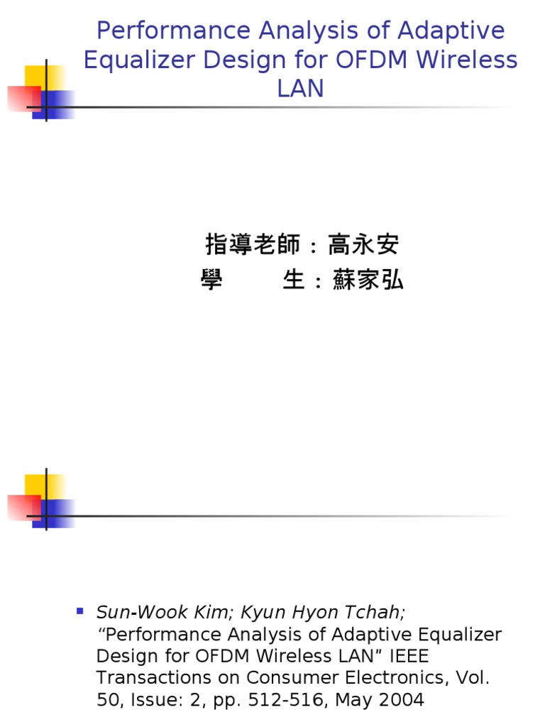 Performance Analysis Adaptive Equalizer Design For OFDM Wireless LAN | PDF