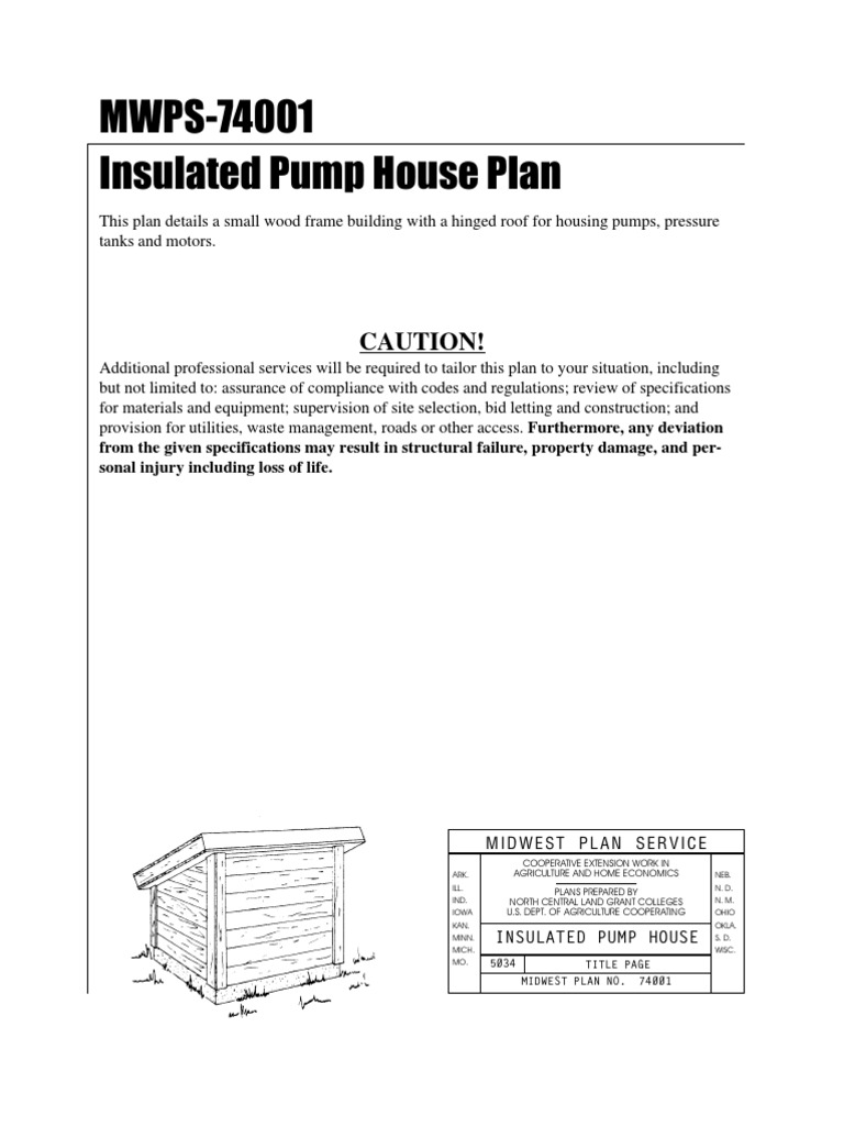 Pump House Building Plans
