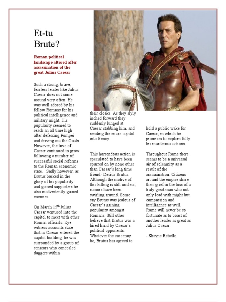 Julius Caesar's Assassination Impact | PDF