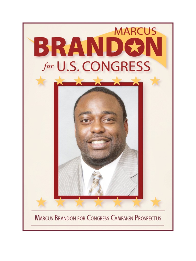 Campaign Prospectus For Marcus Brandon For US Congress | PDF ...