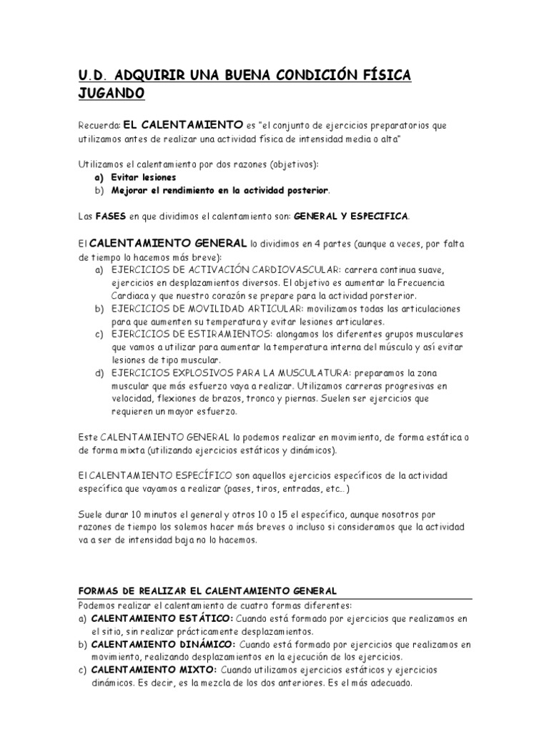 710 - Adquirir Una Buena Condicion Fisica Jugando PDF | PDF ...