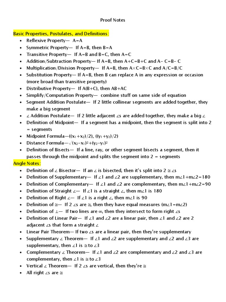 Proof Notes | PDF | Circle | Rectangle
