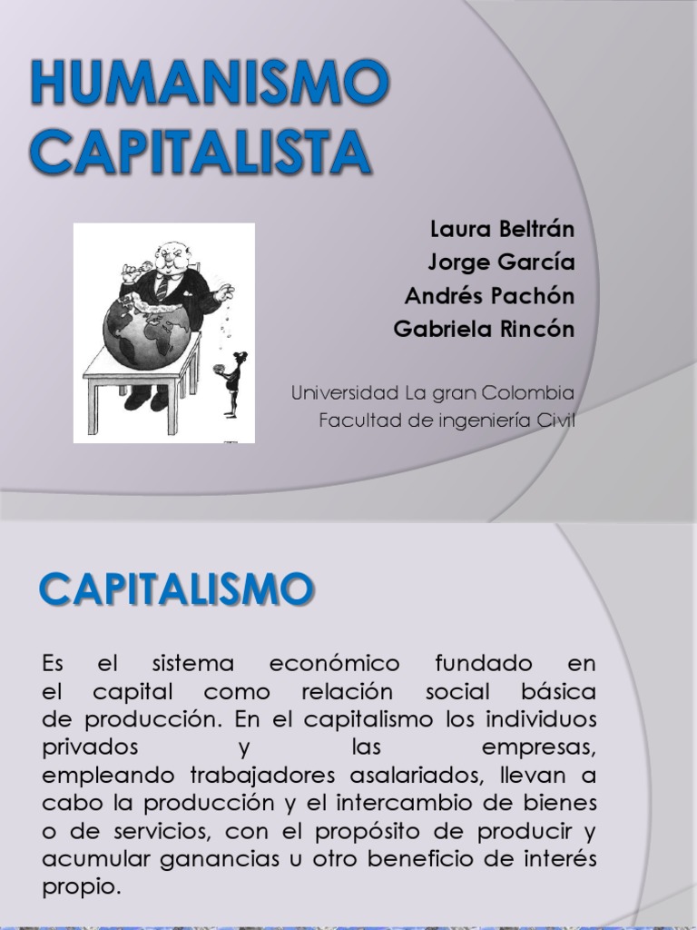 Humanismo Capitalista | PDF | Capitalismo | Capital (economía)