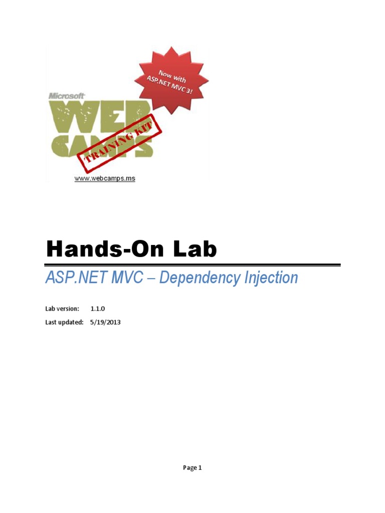 Asp Net Mvc Dependency Injection Pdf Modelviewcontroller C Sharp Programming Language 7018