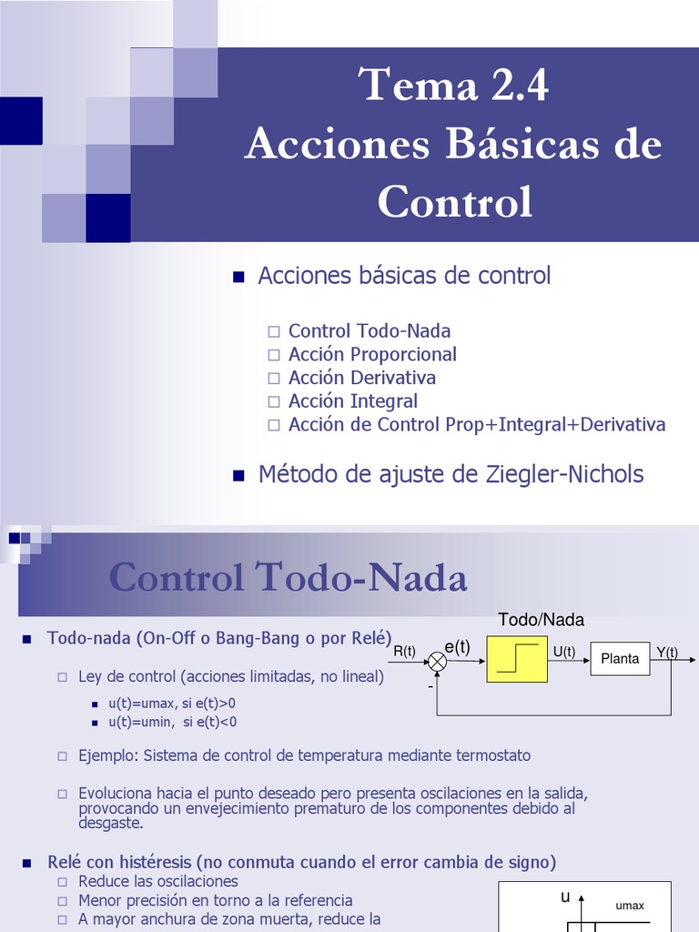 Acciones Basicas de Control | PDF | Análisis | Ciencia de sistemas