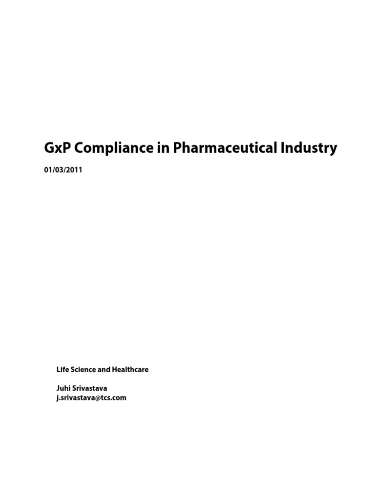 GXP Compliance in Pharmaceutical Industry PDF | PDF | Healthcare ...