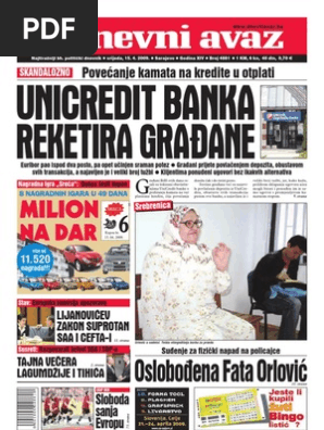 Dnevni Avaz Danasnje Novine Srebrenica