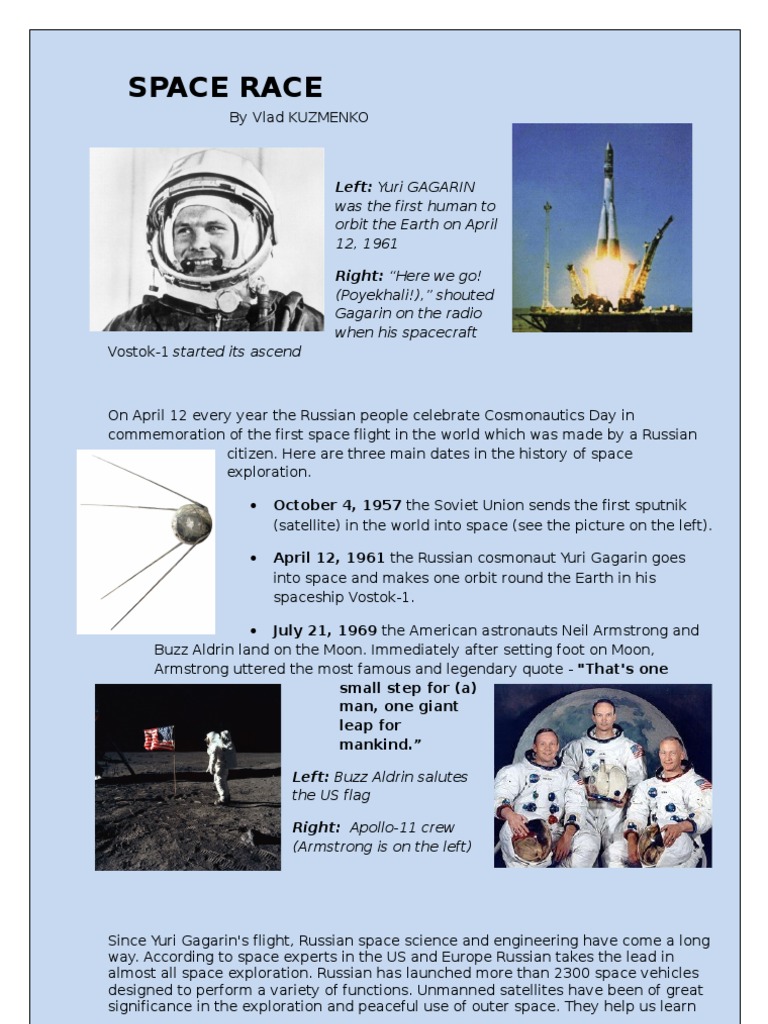 Key Dates in the Space Race | PDF | Spacecraft | Space Exploration