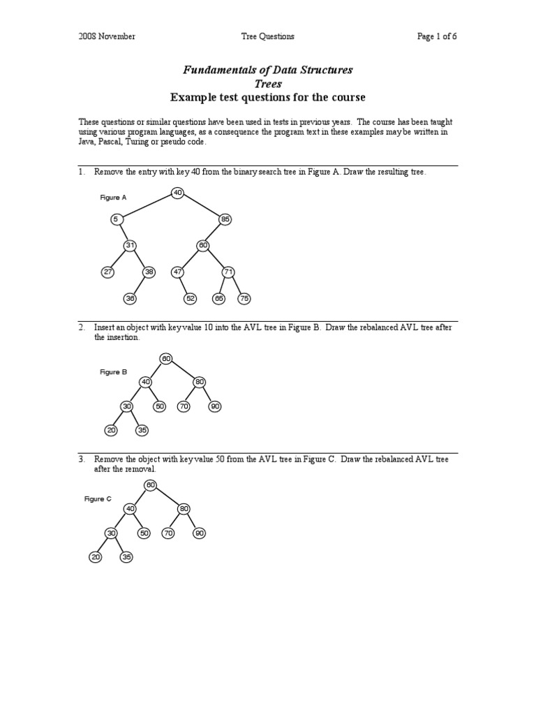 DS Tree Questions | PDF | Theoretical Computer Science | Applied Mathematics