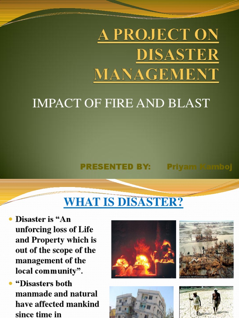 Project On Disaster Managnment | PDF | Petroleum | Disaster And Accident
