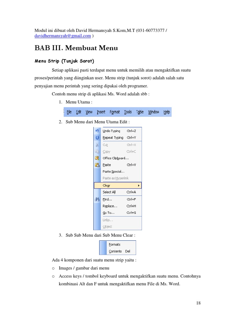 VB Net Membuat Menu | PDF