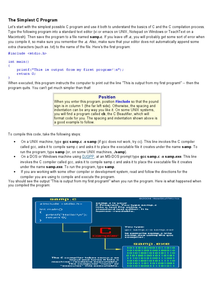 How C Works | PDF | Pointer (Computer Programming) | C (Programming ...