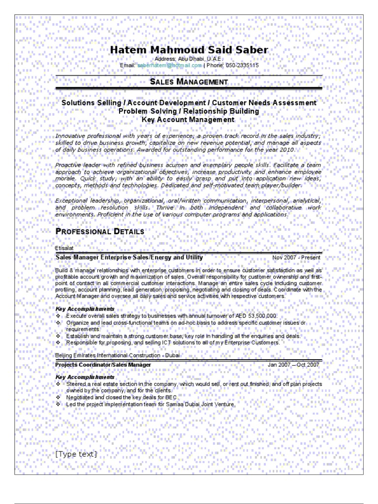 Hatem Saber CV | PDF | Sales | Leadership