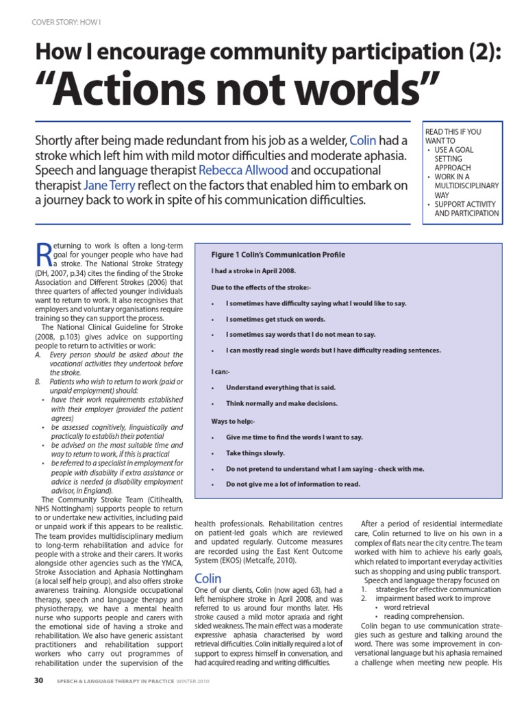 How I Encourage Community Participation (2) : "Actions Not Words" | PDF ...