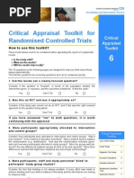 RCT CASP Checklist | PDF | Randomized Controlled Trial | Student's T Test
