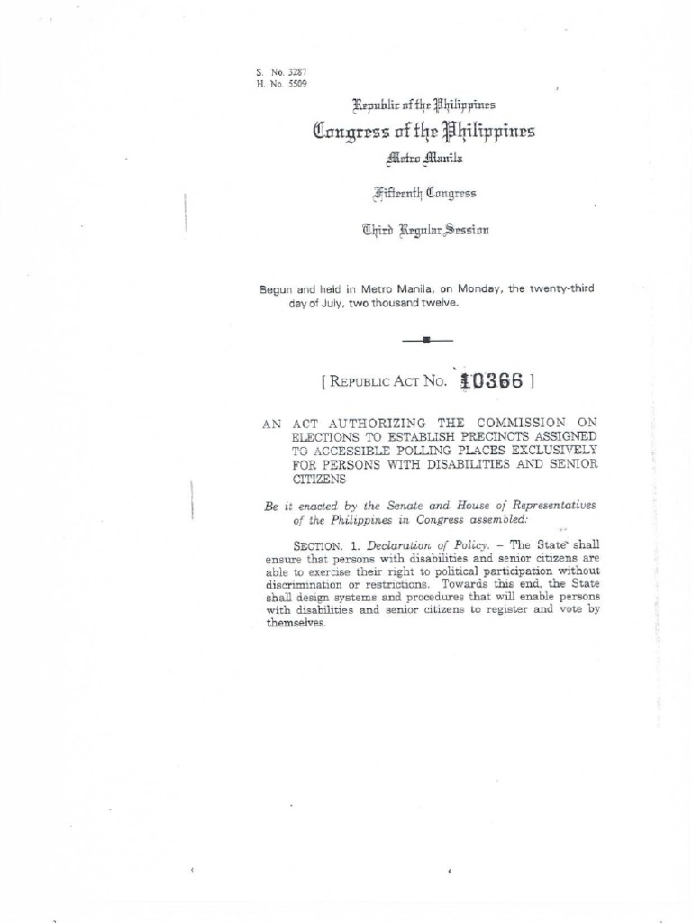 Republic Act 10366 | PDF