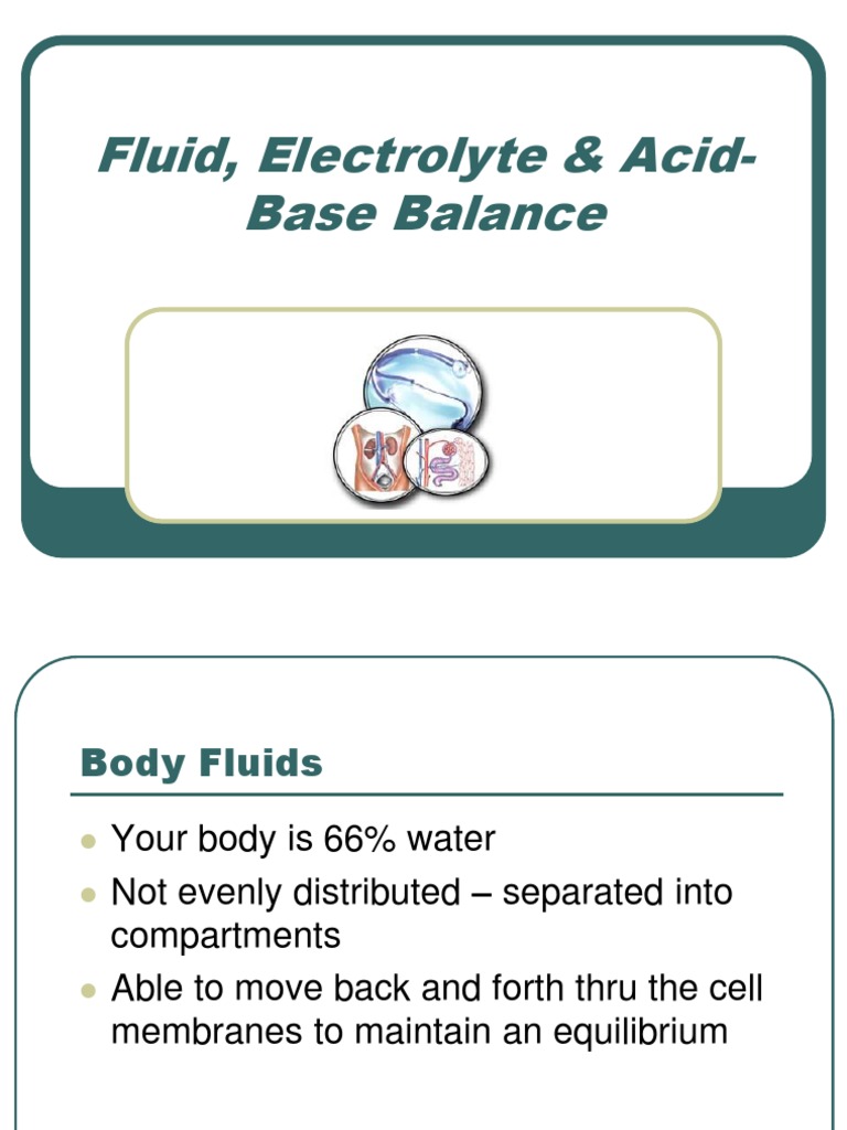 Fluid Electrolyte Acid-Base Balance | PDF