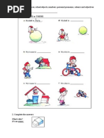 Picture Matching Exercise Grade 1 | PDF