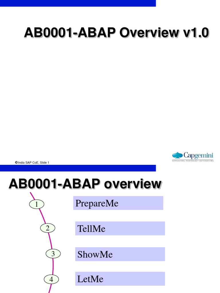 ABAPOverview | PDF | Parameter (Computer Programming) | Databases