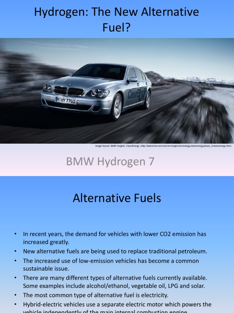 BMW Hydrogen 7 Presentation | PDF | Alternative Fuel | Fuel Cell