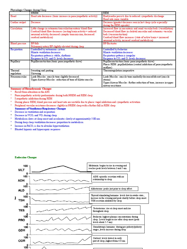 Physiological Changes in Sleep Stages | PDF | Rapid Eye Movement Sleep ...