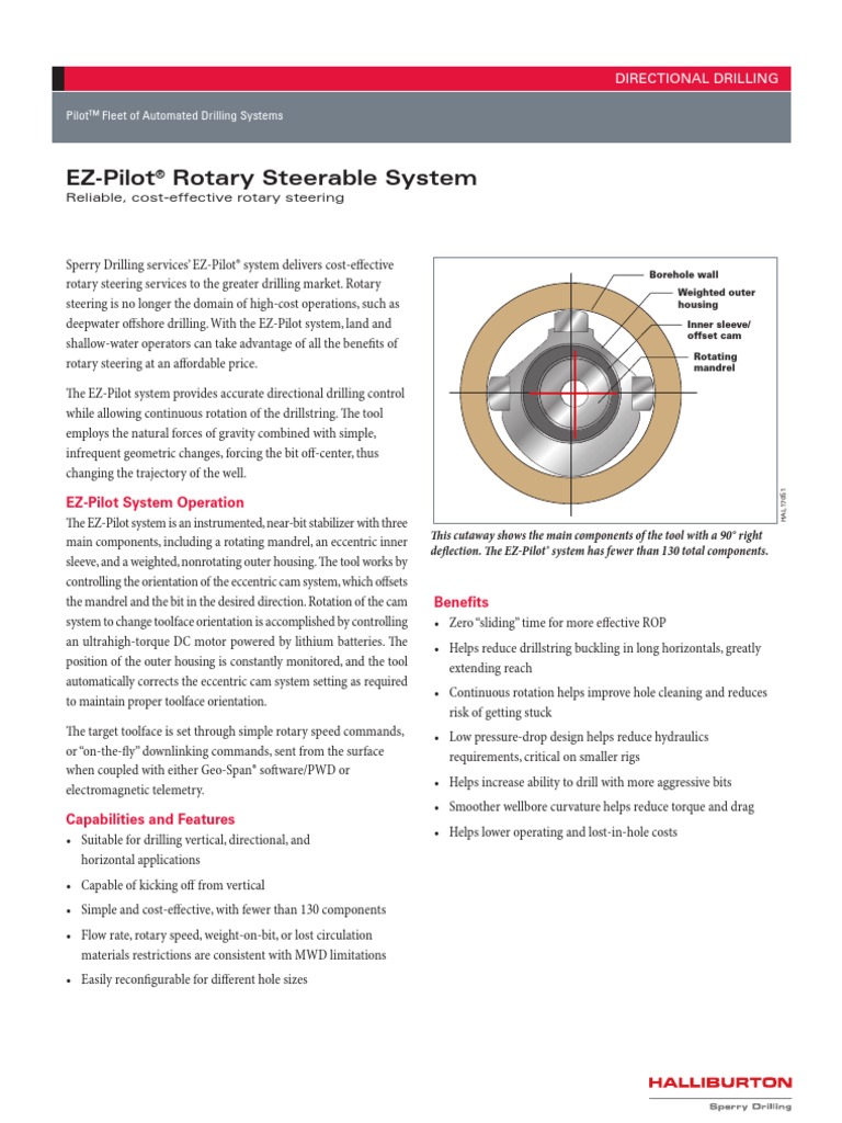 EZ Pilot RSS Brochure Halliburton | Mechanical Engineering | Nature
