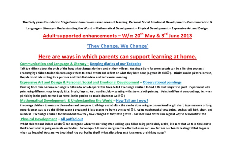 Supporting Learning at Home | PDF