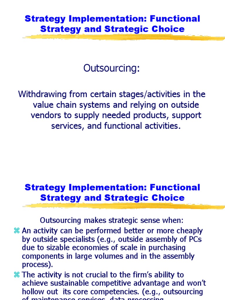 strategic | Outsourcing | Strategic Management